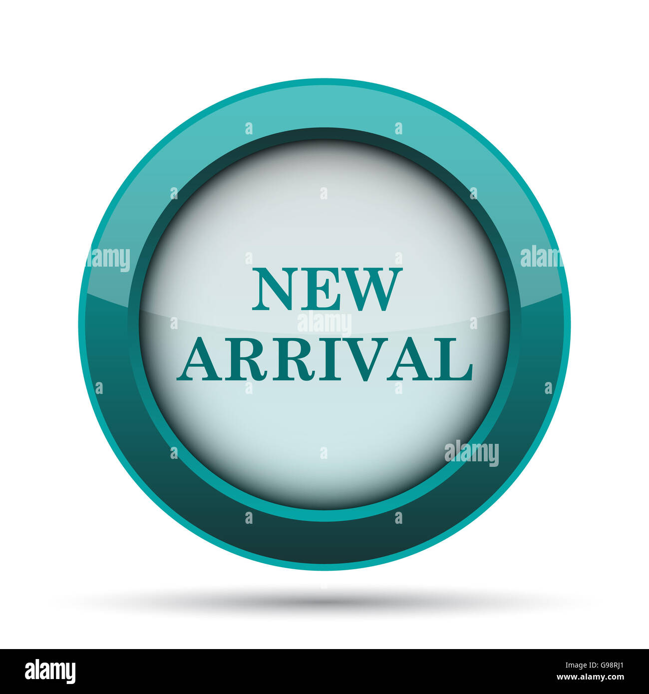 New arrival icon. Internet button on white background Stock Photo - Alamy