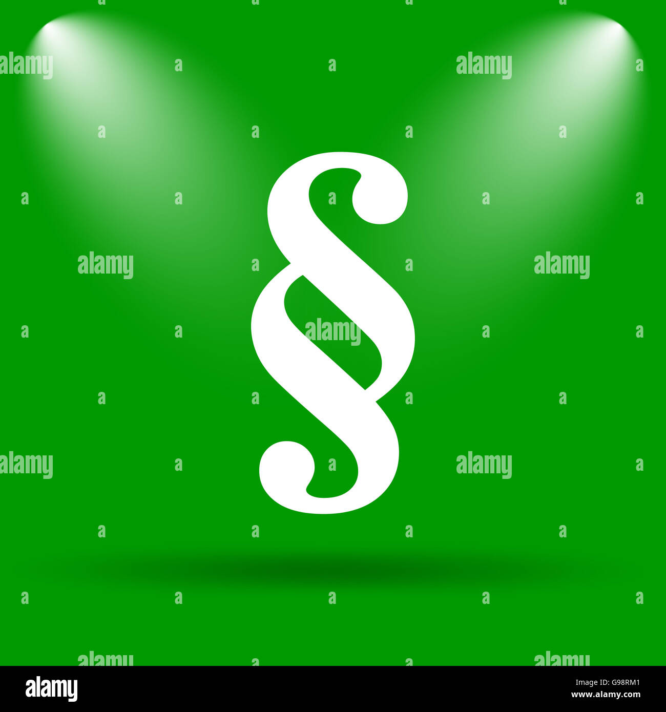 Paragraph icon. Internet button on green background Stock Photo - Alamy