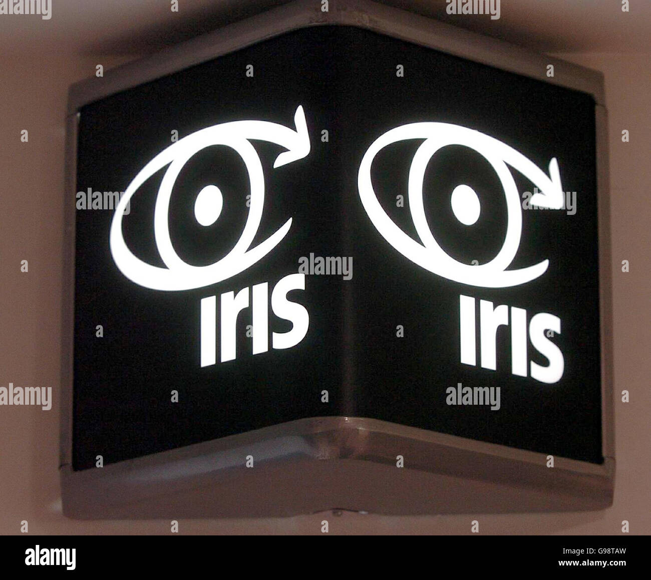 The iris recognition immigration system iris logo at heathrow airport ...