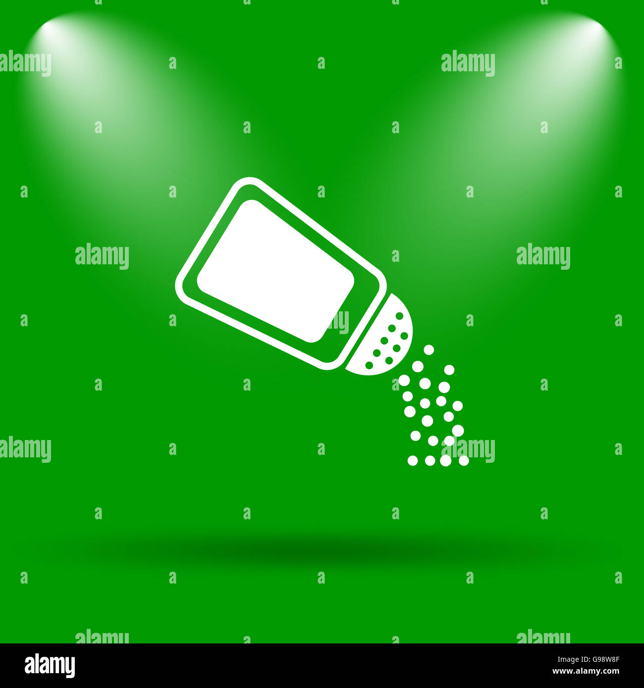 Salt icon. Internet button on green background Stock Photo - Alamy