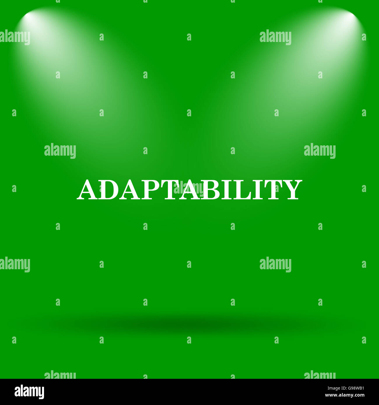 Adaptability icon. Internet button on green background Stock Photo - Alamy