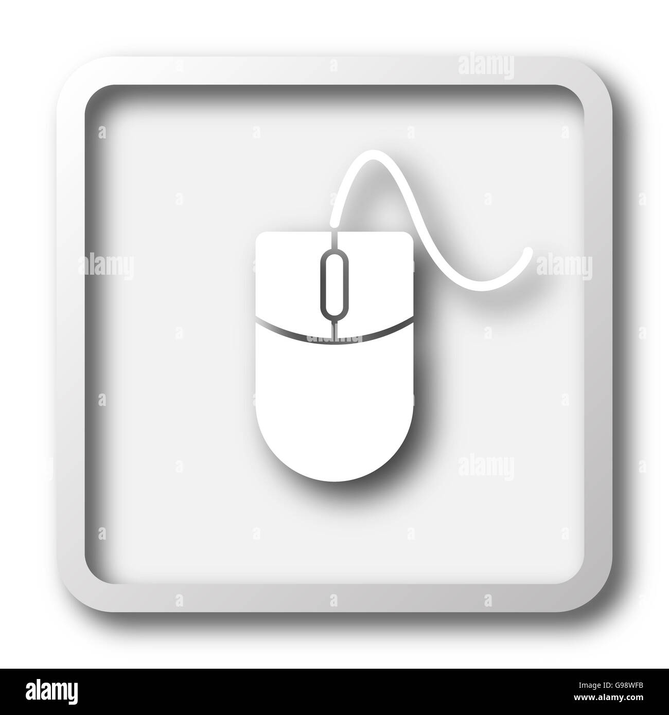 Mouse icon. Internet button on white background Stock Photo - Alamy
