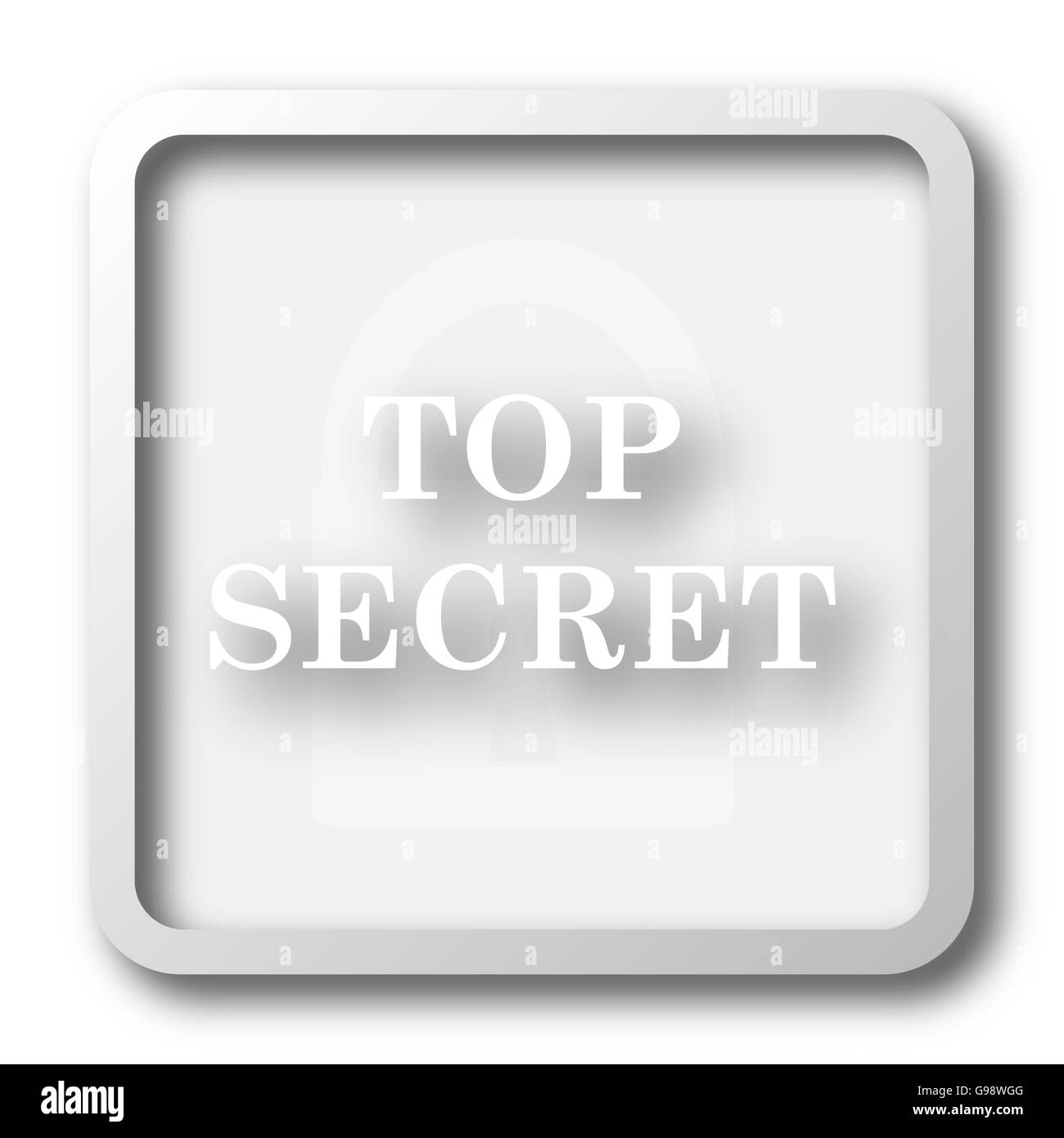 Top secret icon. Internet button on white background Stock Photo - Alamy
