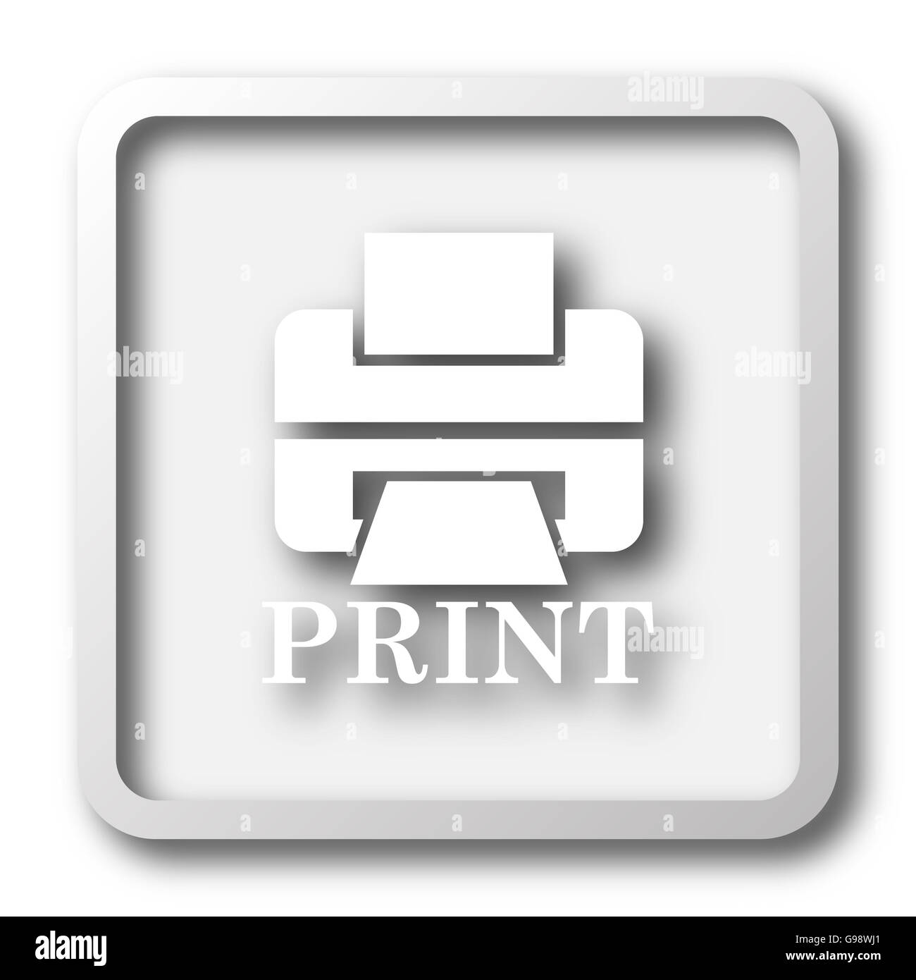 Printer word print icon hi-res stock photography and images - Alamy