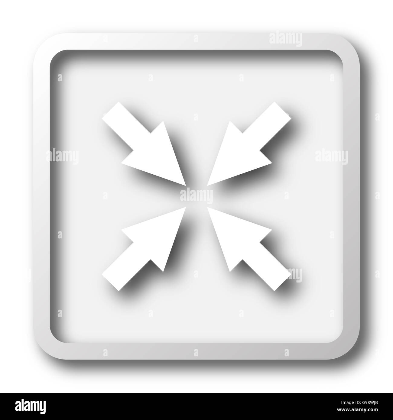 Exit full screen icon. Internet button on white background Stock Photo ...