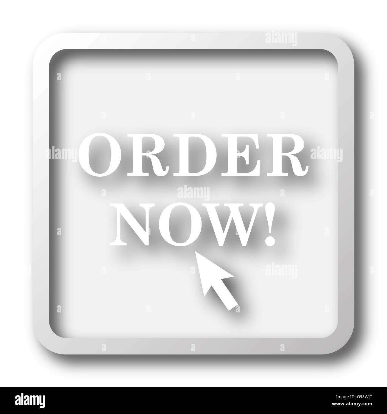Order now icon. Internet button on white background Stock Photo - Alamy