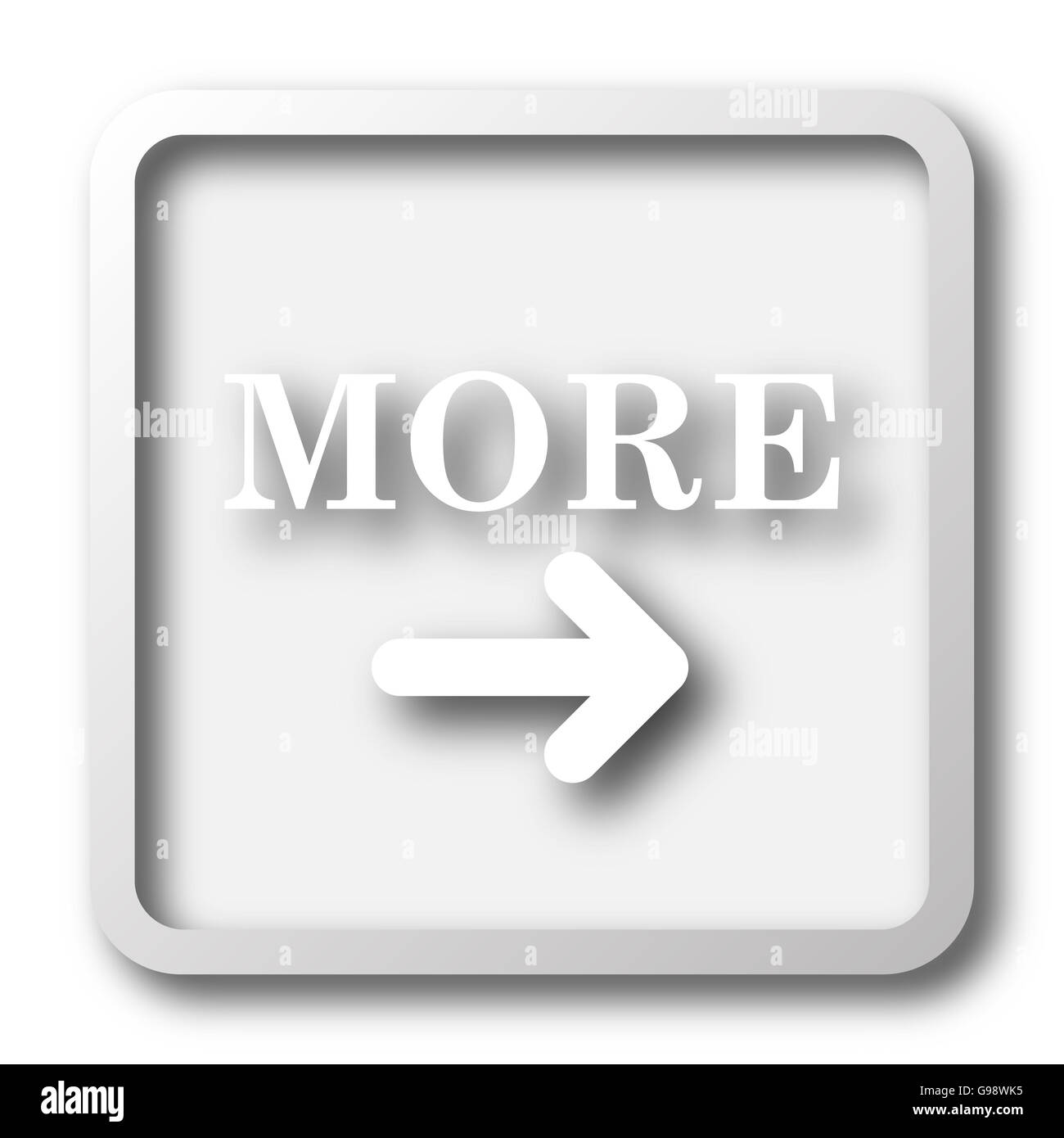 More icon. Internet button on white background Stock Photo - Alamy