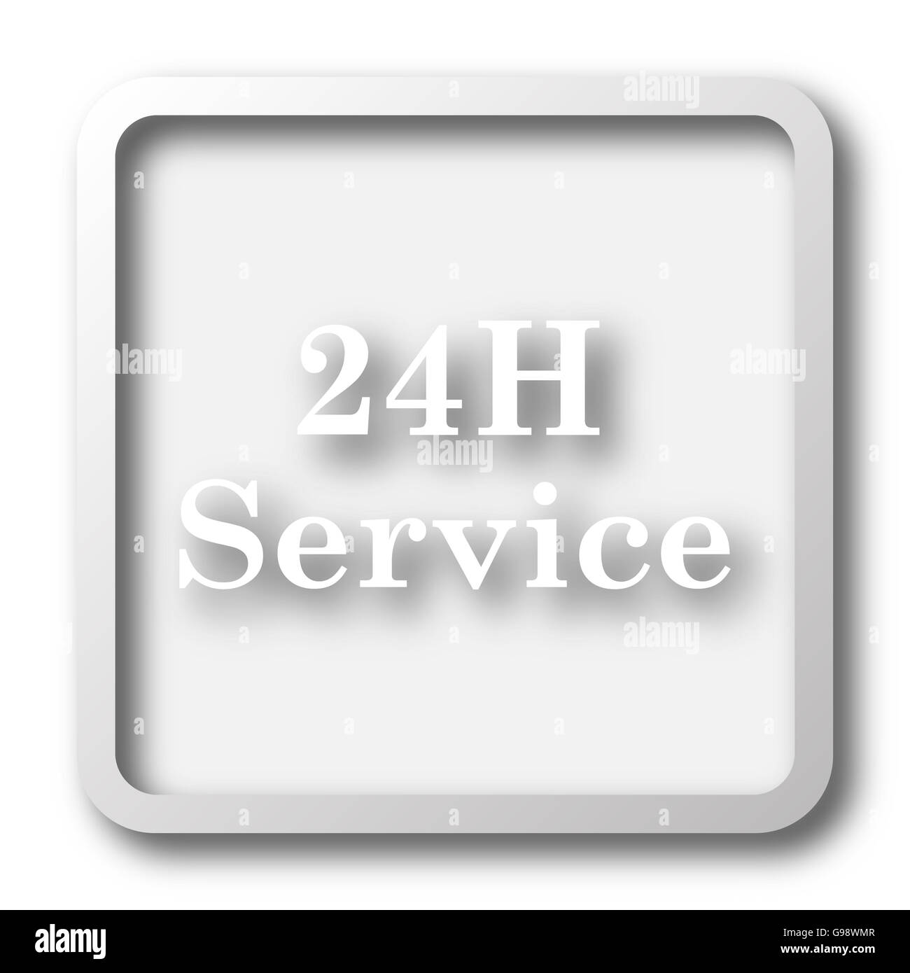24H Service icon. Internet button on white background Stock Photo - Alamy