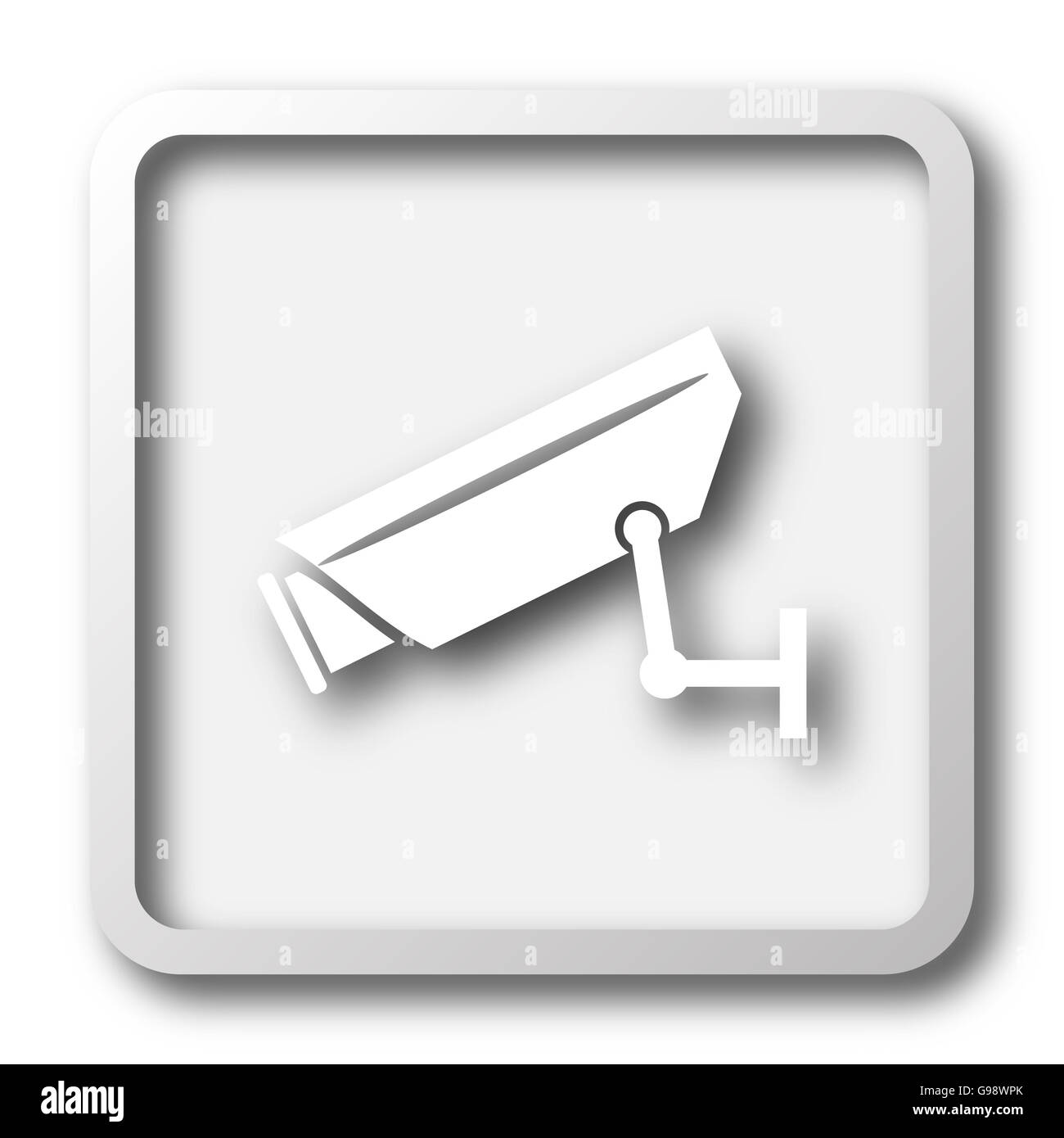 Surveillance camera icon. Internet button on white background Stock ...