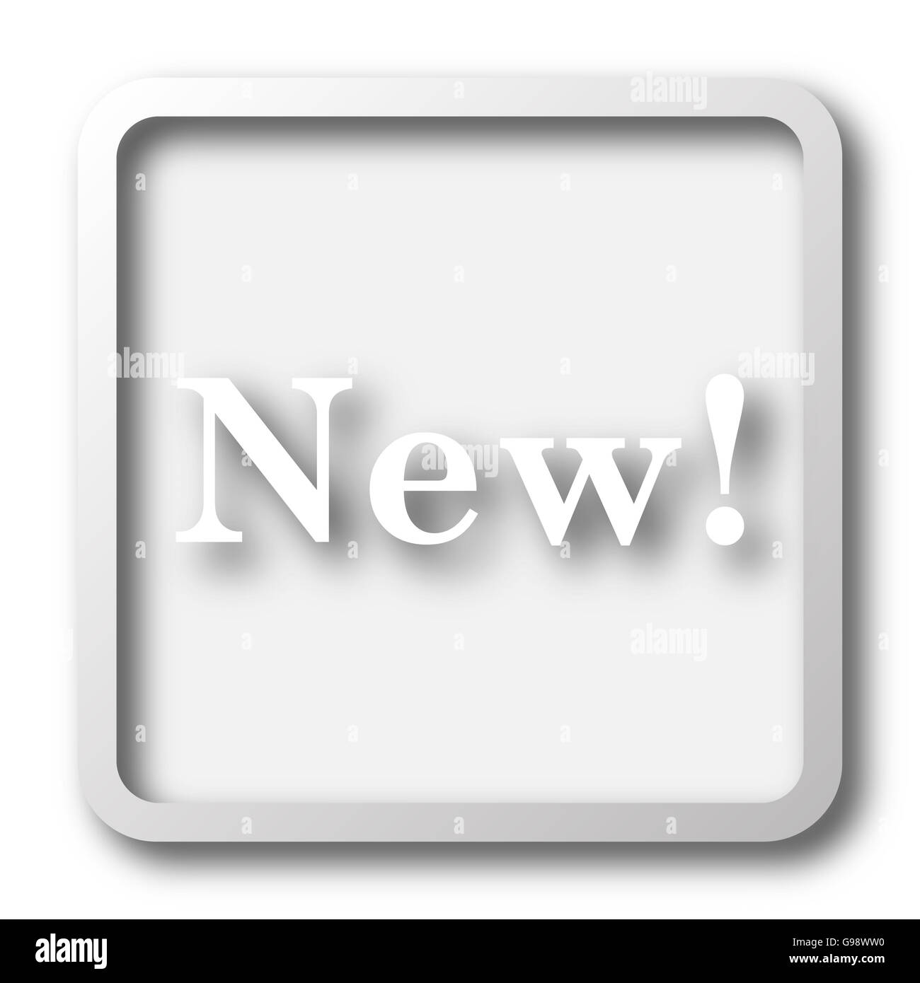 New icon. Internet button on white background Stock Photo - Alamy