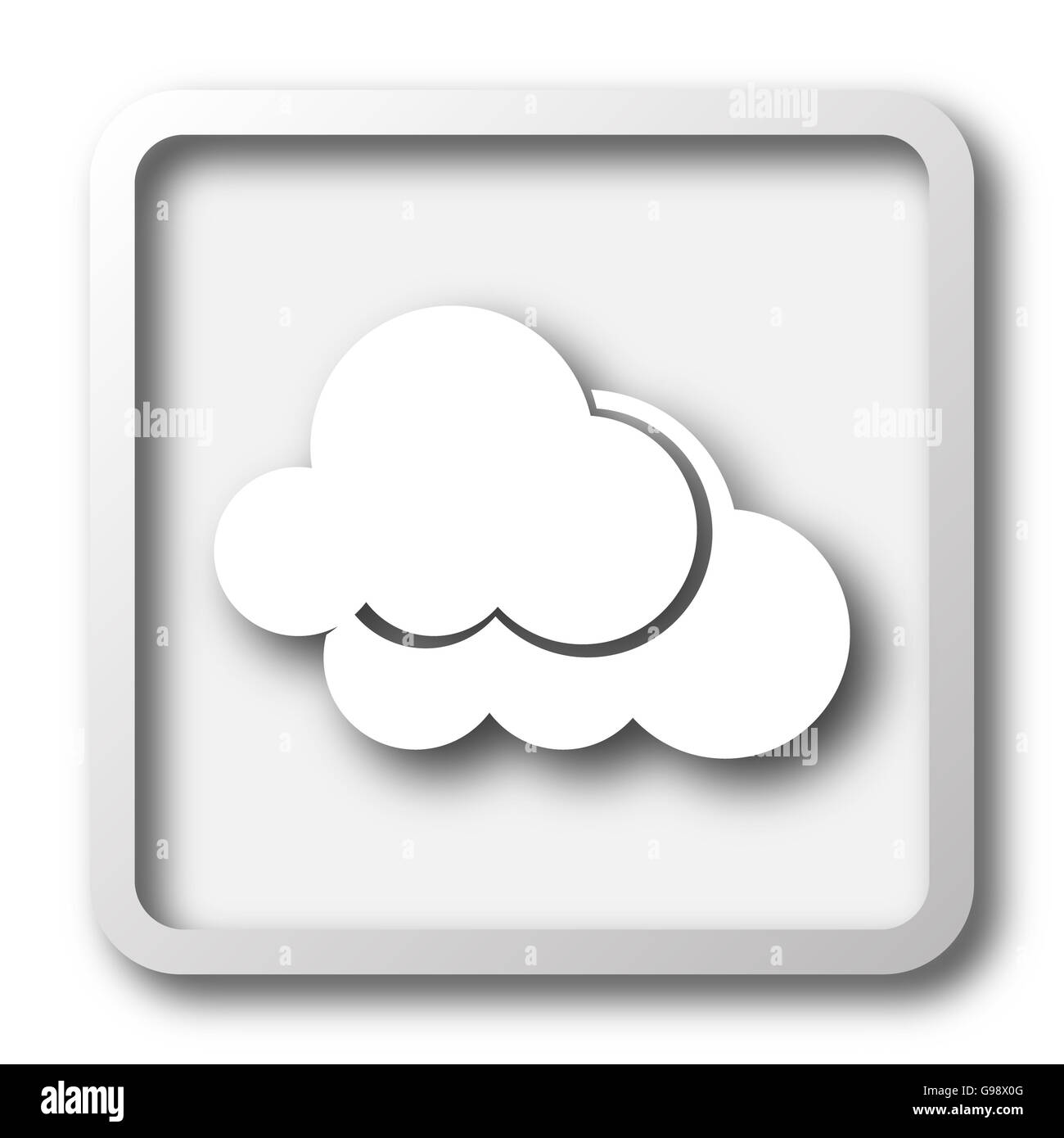 Clouds icon. Internet button on white background Stock Photo - Alamy