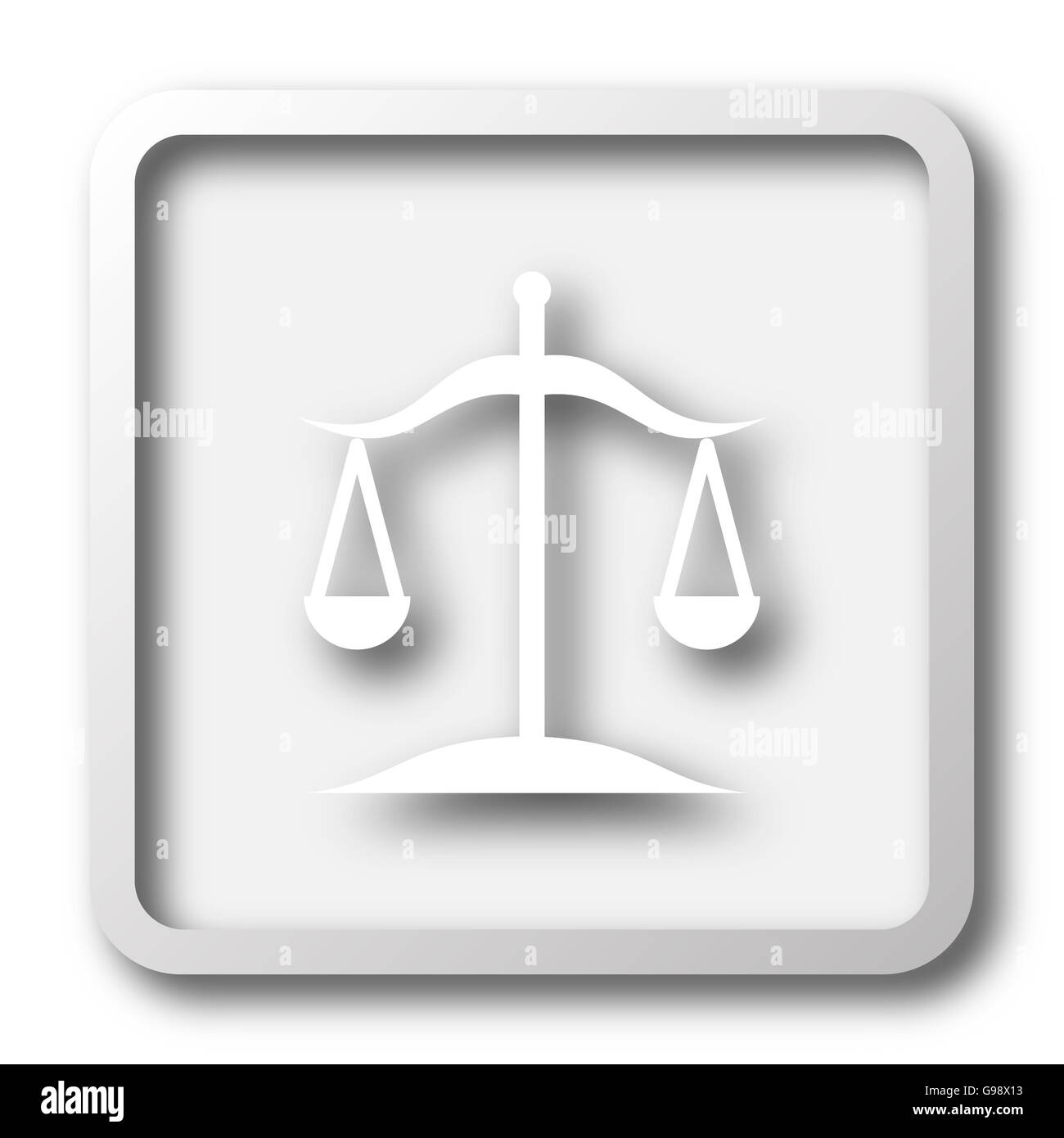 Balance icon. Internet button on white background Stock Photo - Alamy