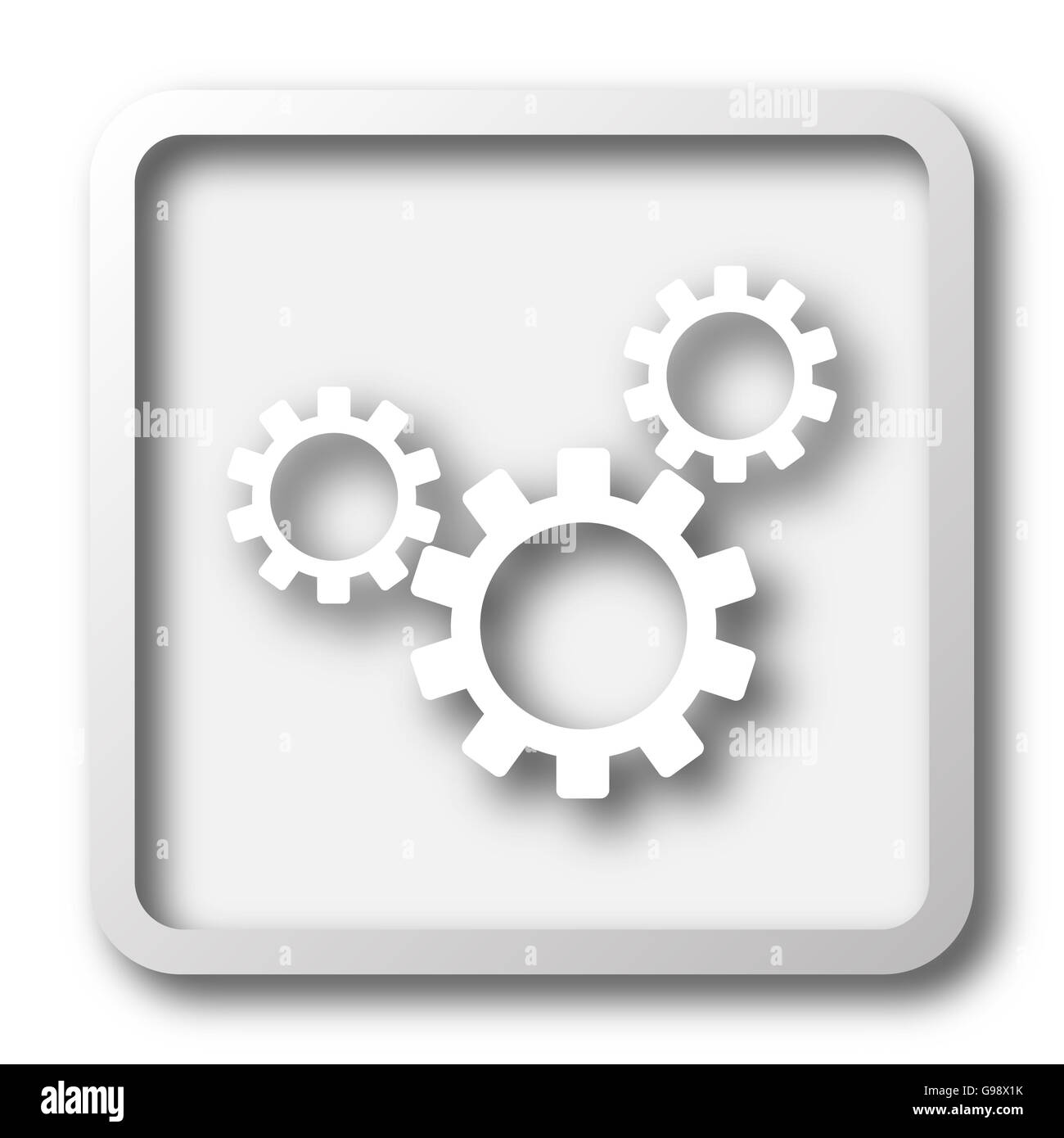 Settings icon. Internet button on white background Stock Photo - Alamy