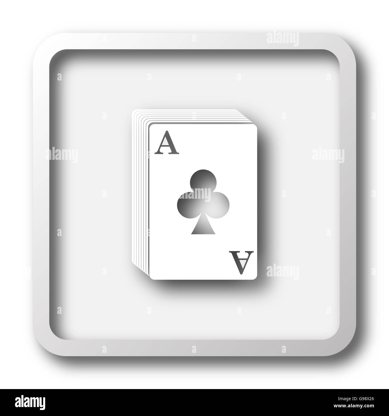 Deck of cards icon. Internet button on white background Stock Photo - Alamy