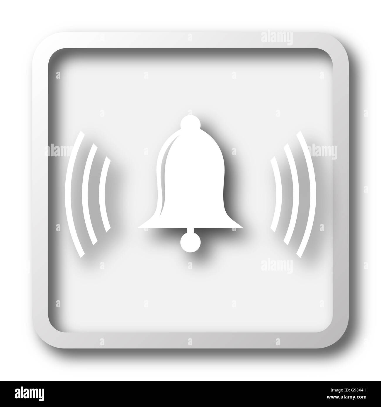 Bell icon. Internet button on white background Stock Photo - Alamy