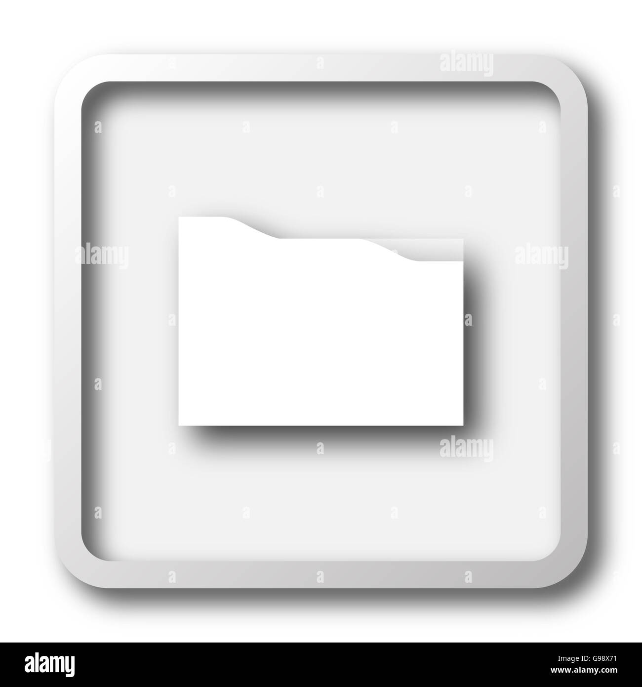 Folder icon. Internet button on white background Stock Photo - Alamy