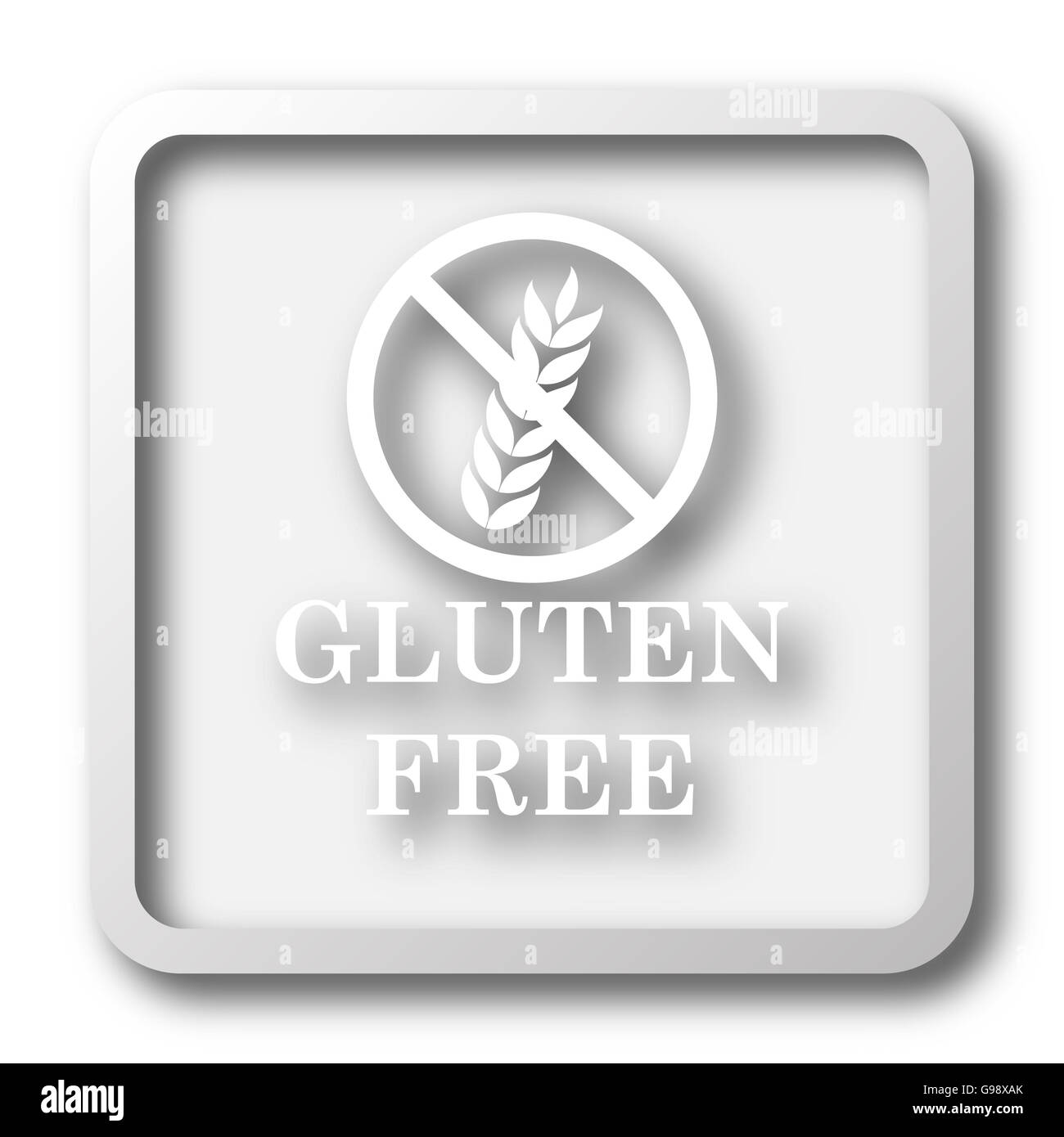 Gluten free icon. Internet button on white background Stock Photo - Alamy