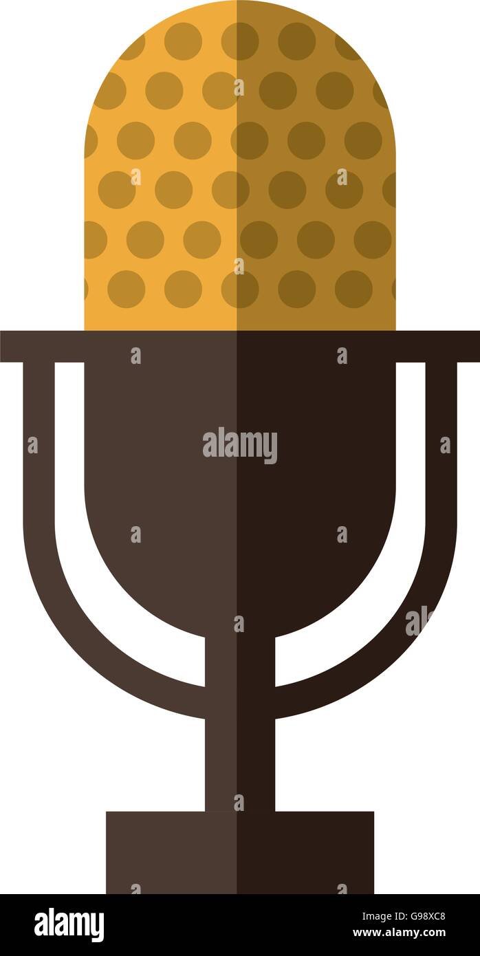 Microphone icon. Retro Technology design. Vector graphic Stock Vector ...