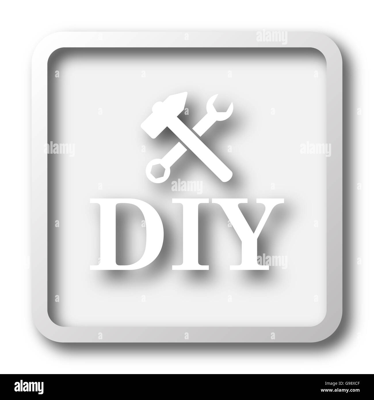 DIY icon. Internet button on white background Stock Photo - Alamy