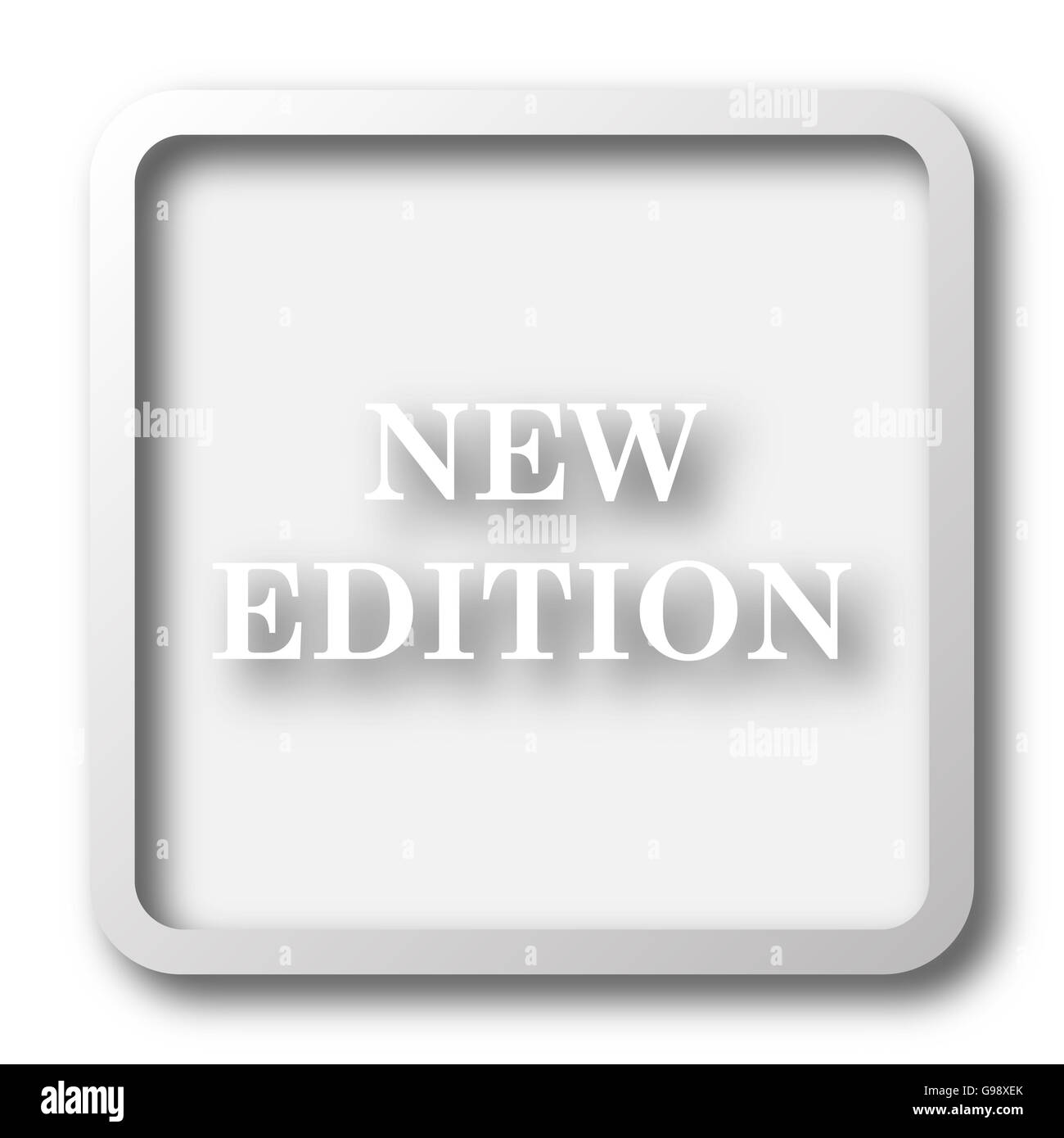 New edition icon. Internet button on white background Stock Photo - Alamy