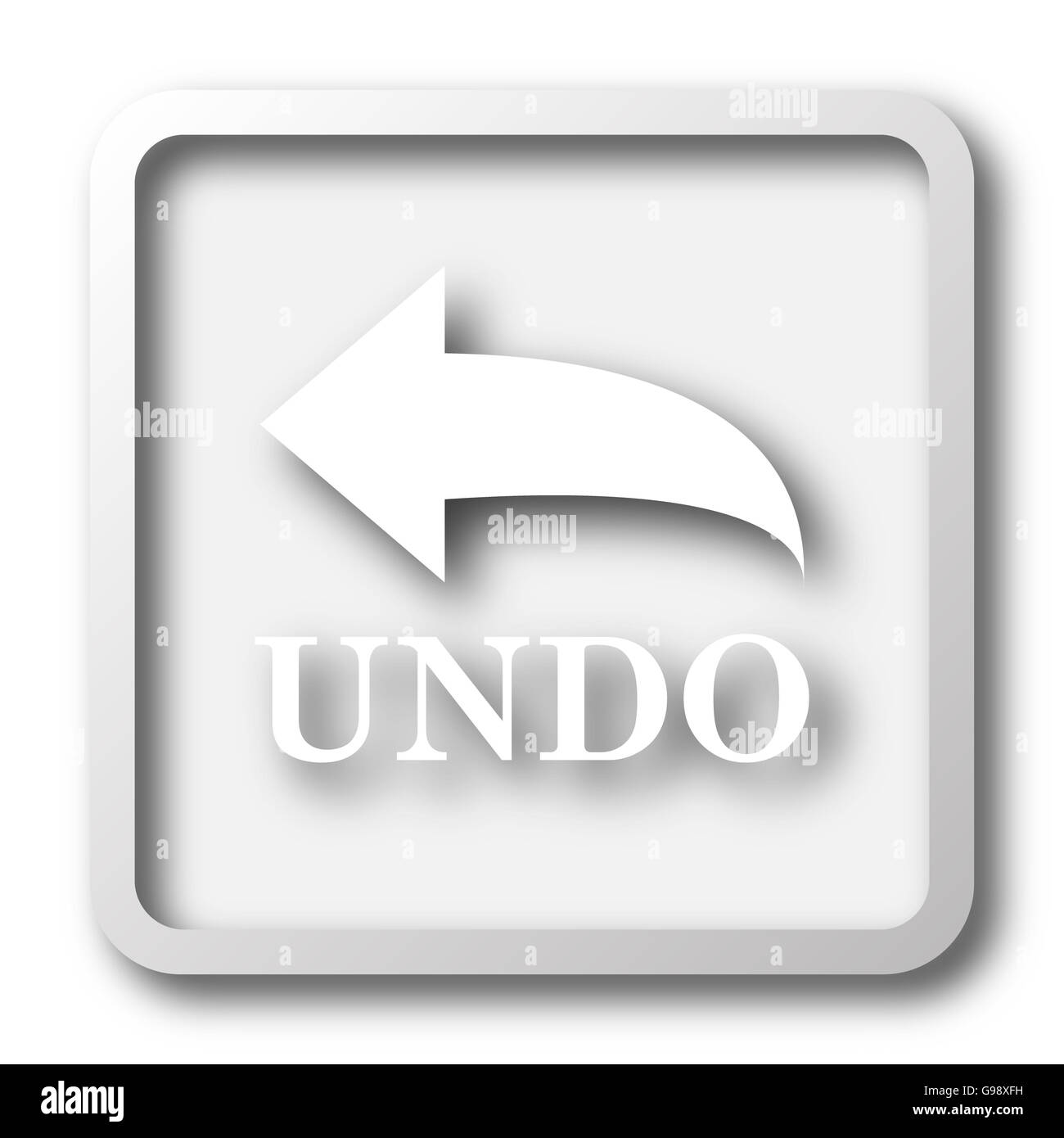 Undo icon. Internet button on white background Stock Photo - Alamy