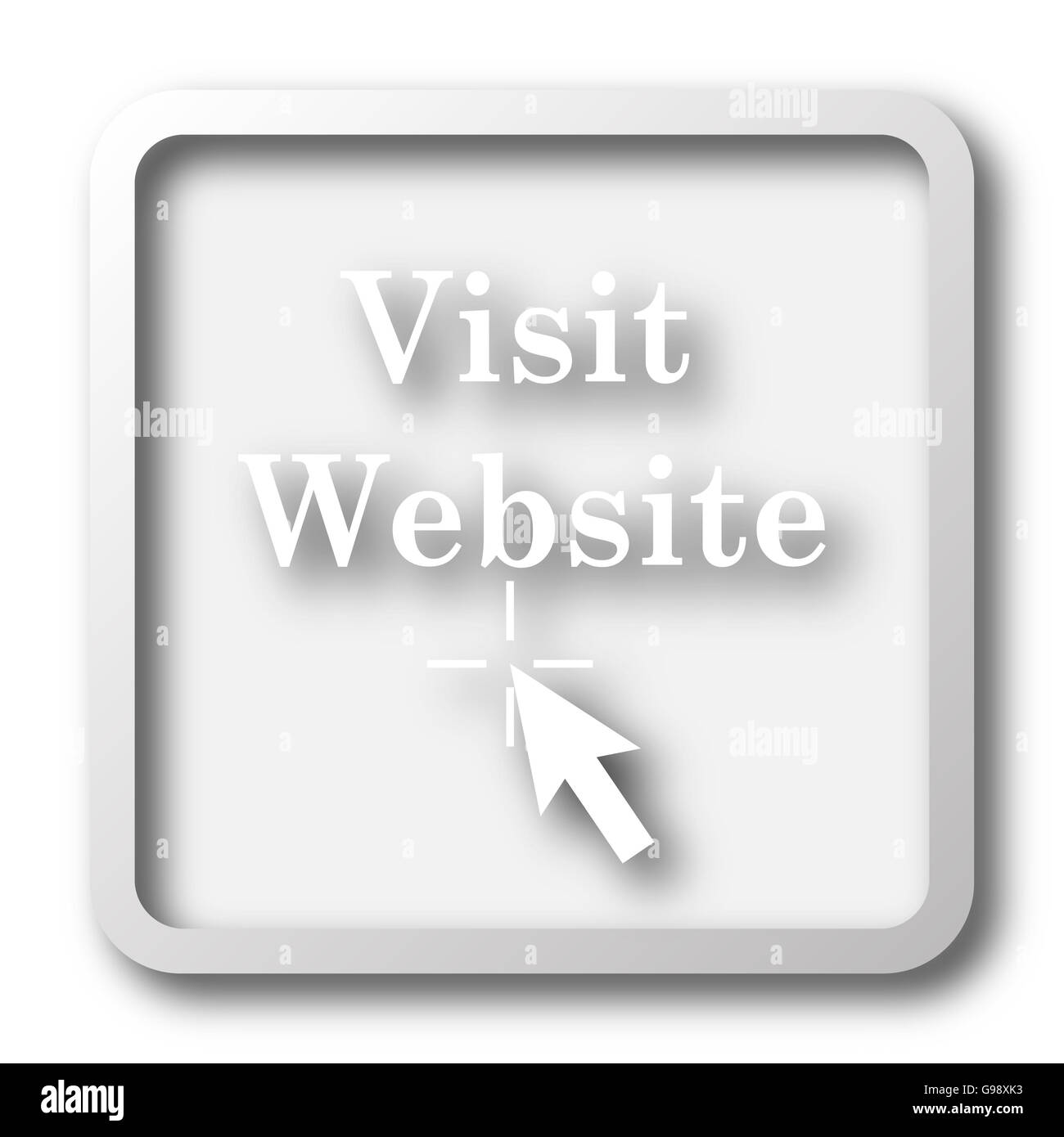 Visit website icon. Internet button on white background Stock Photo - Alamy