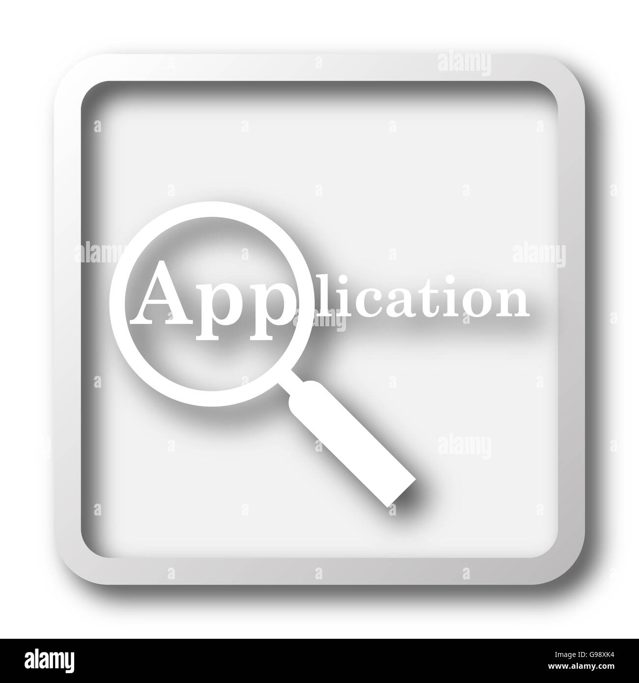 Application icon. Internet button on white background Stock Photo - Alamy