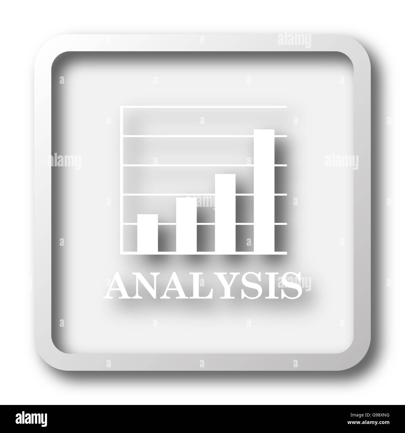 Analysis icon. Internet button on white background Stock Photo - Alamy