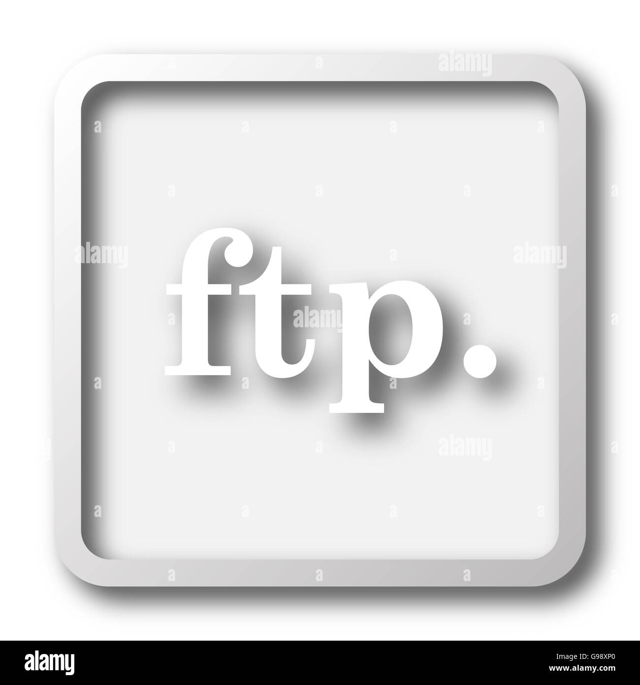 ftp. icon. Internet button on white background Stock Photo - Alamy