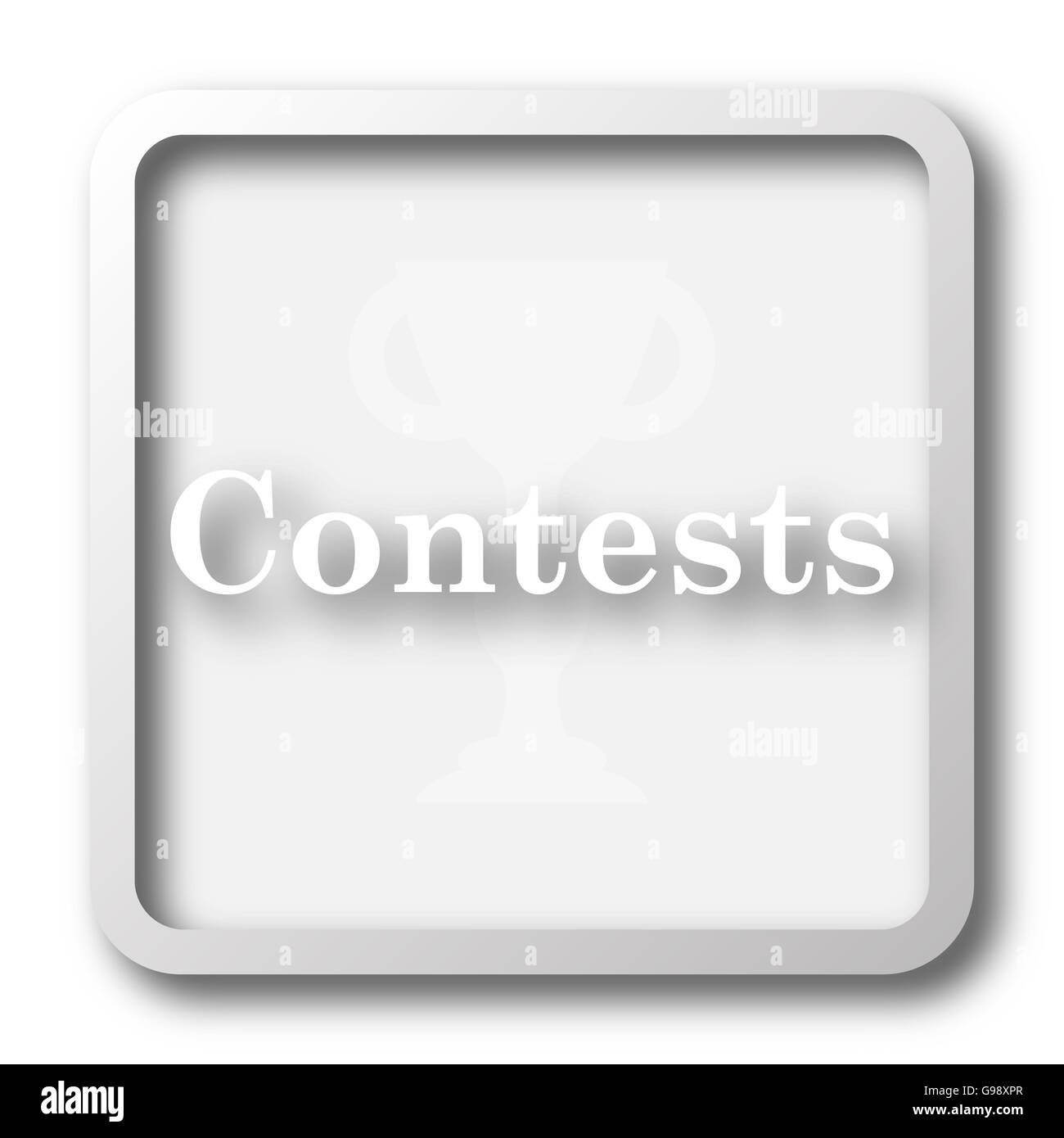 Contests icon. Internet button on white background Stock Photo - Alamy