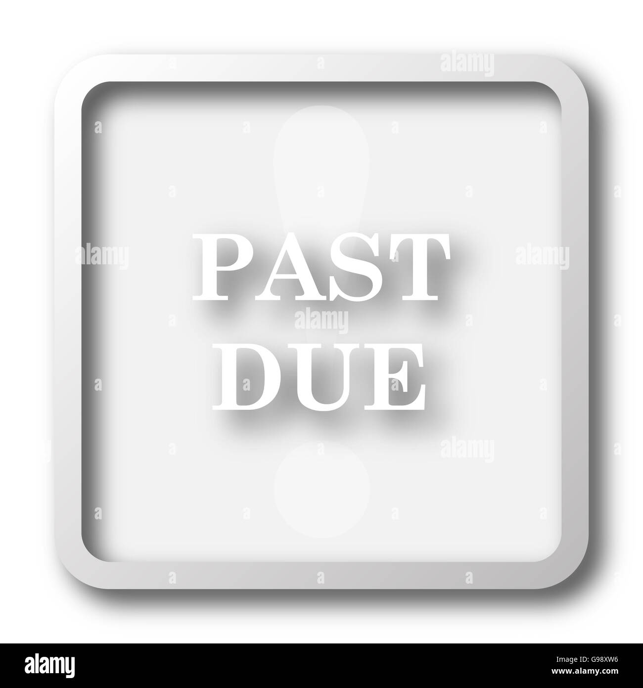 Past due icon. Internet button on white background Stock Photo - Alamy