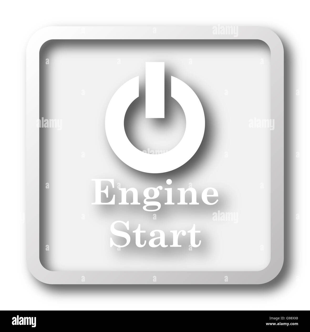 Engine start icon. Internet button on white background Stock Photo - Alamy
