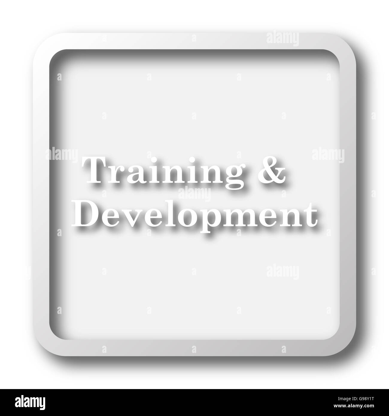 Training and development icon. Internet button on white background ...