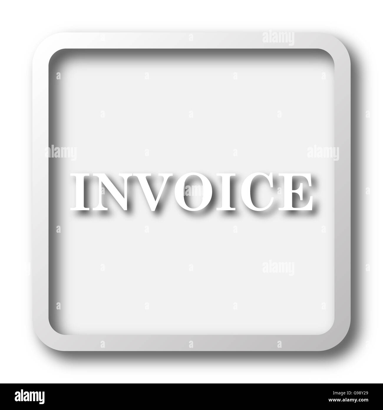 Invoice icon. Internet button on white background Stock Photo - Alamy