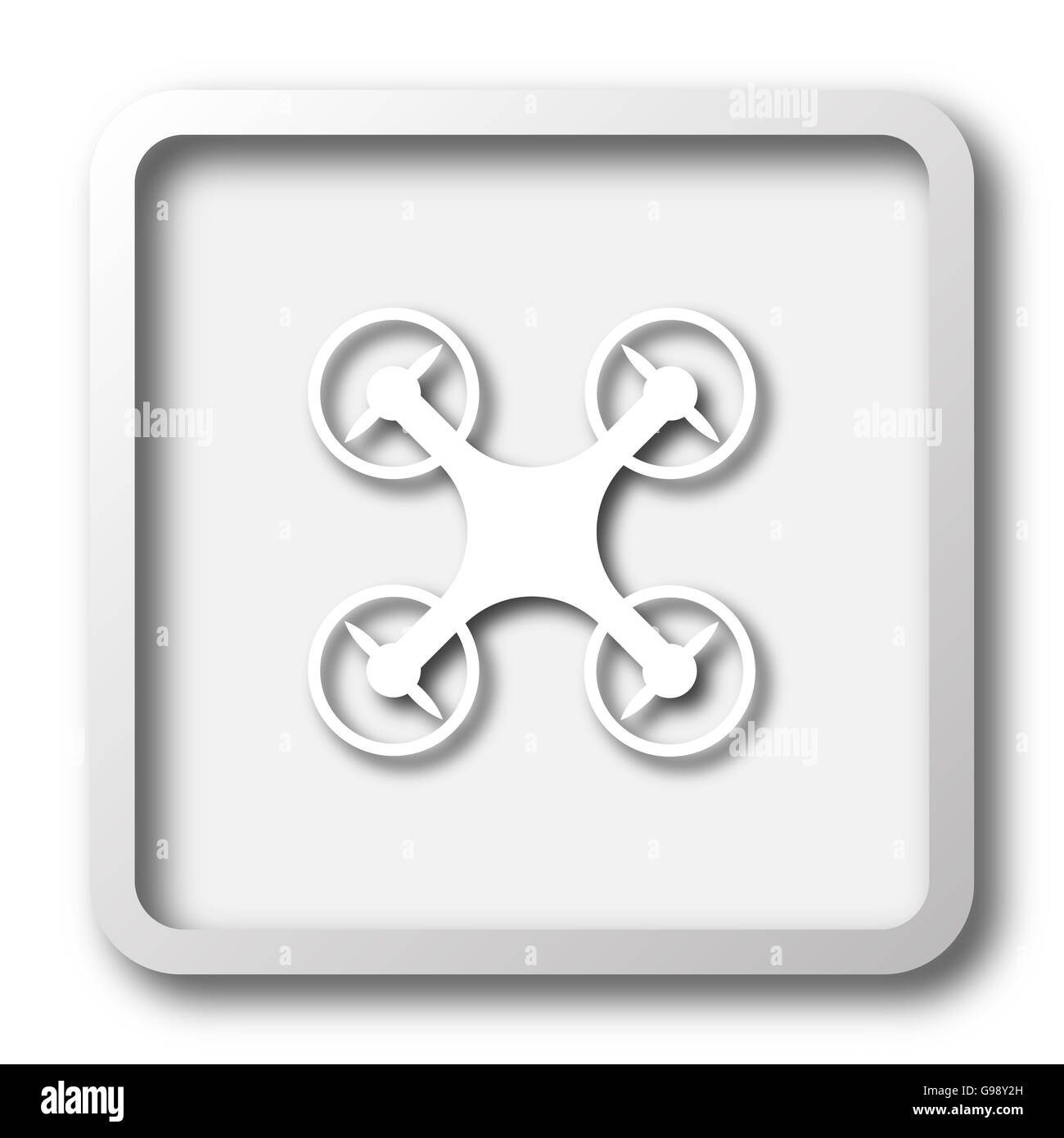 Drone icon. Internet button on white background Stock Photo - Alamy