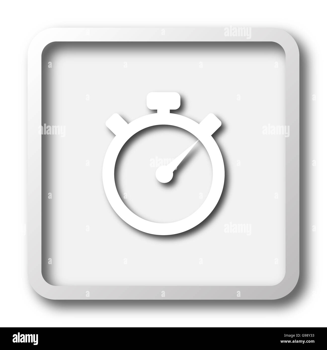 Timer icon. Internet button on white background Stock Photo - Alamy