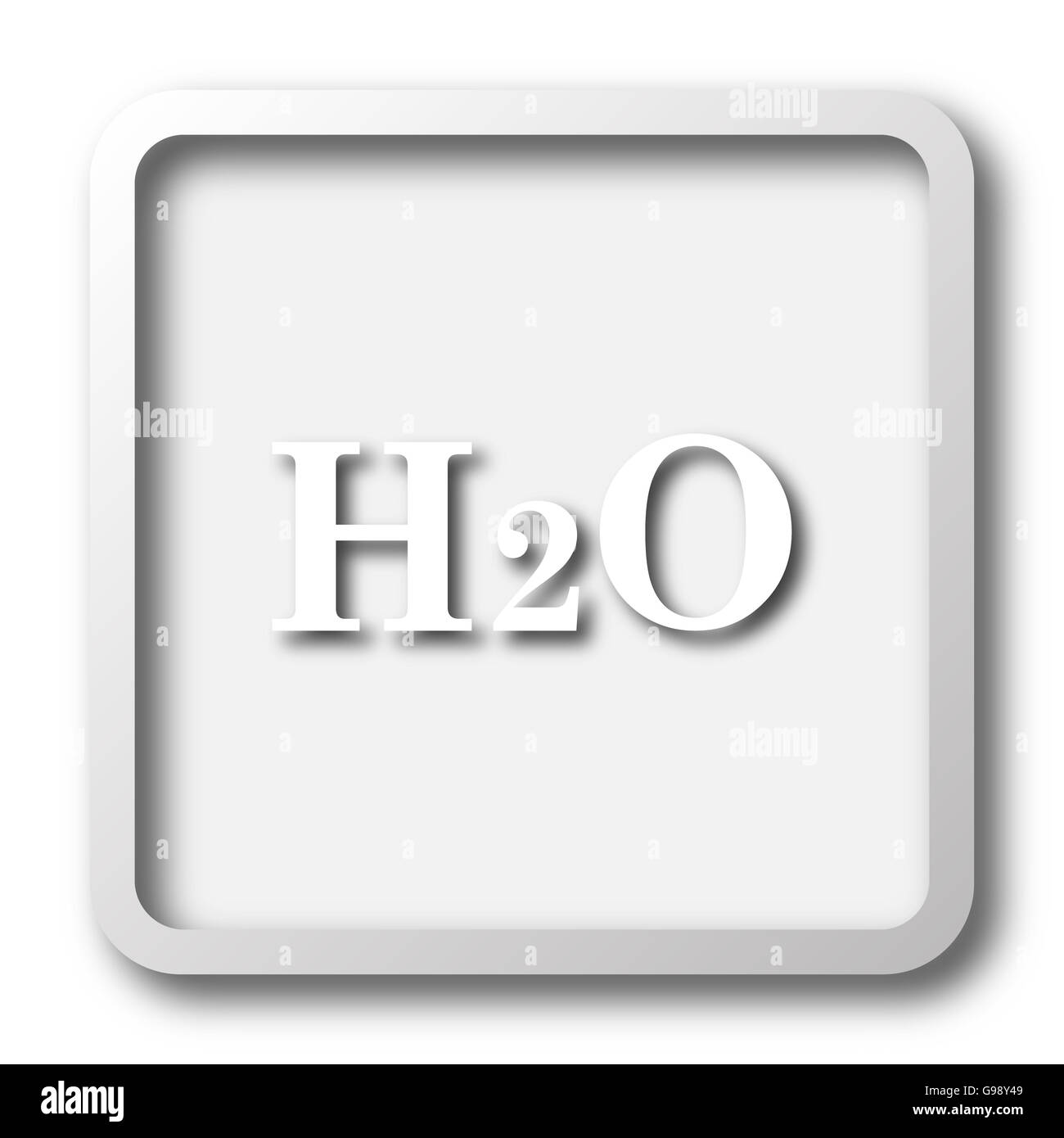 H2O icon. Internet button on white background Stock Photo - Alamy