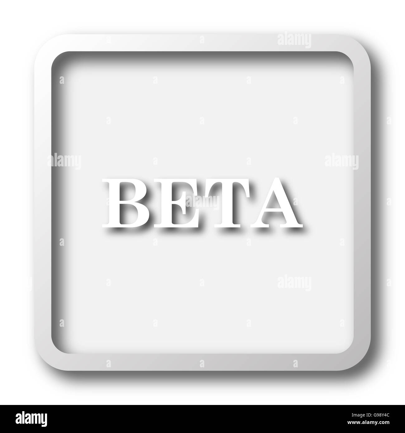 Beta icon. Internet button on white background Stock Photo - Alamy