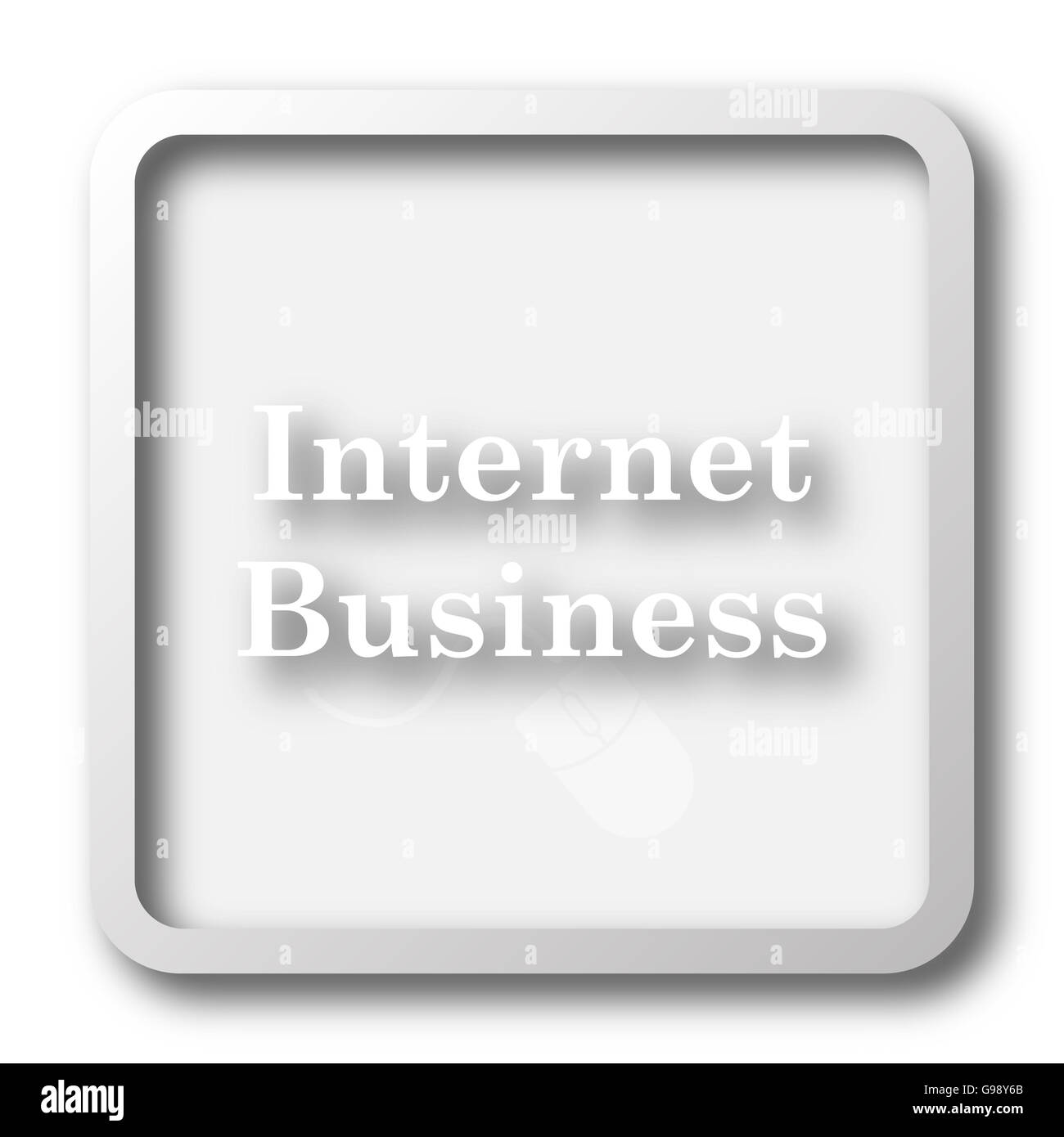 Internet business icon. Internet button on white background Stock Photo ...