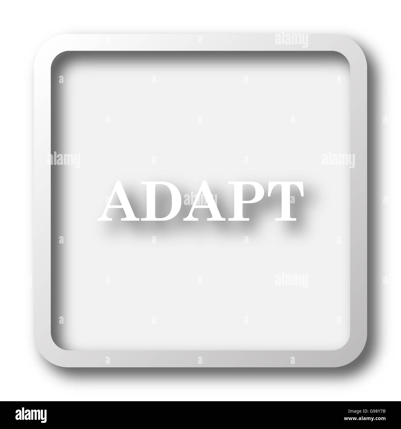 Adapt icon. Internet button on white background Stock Photo - Alamy
