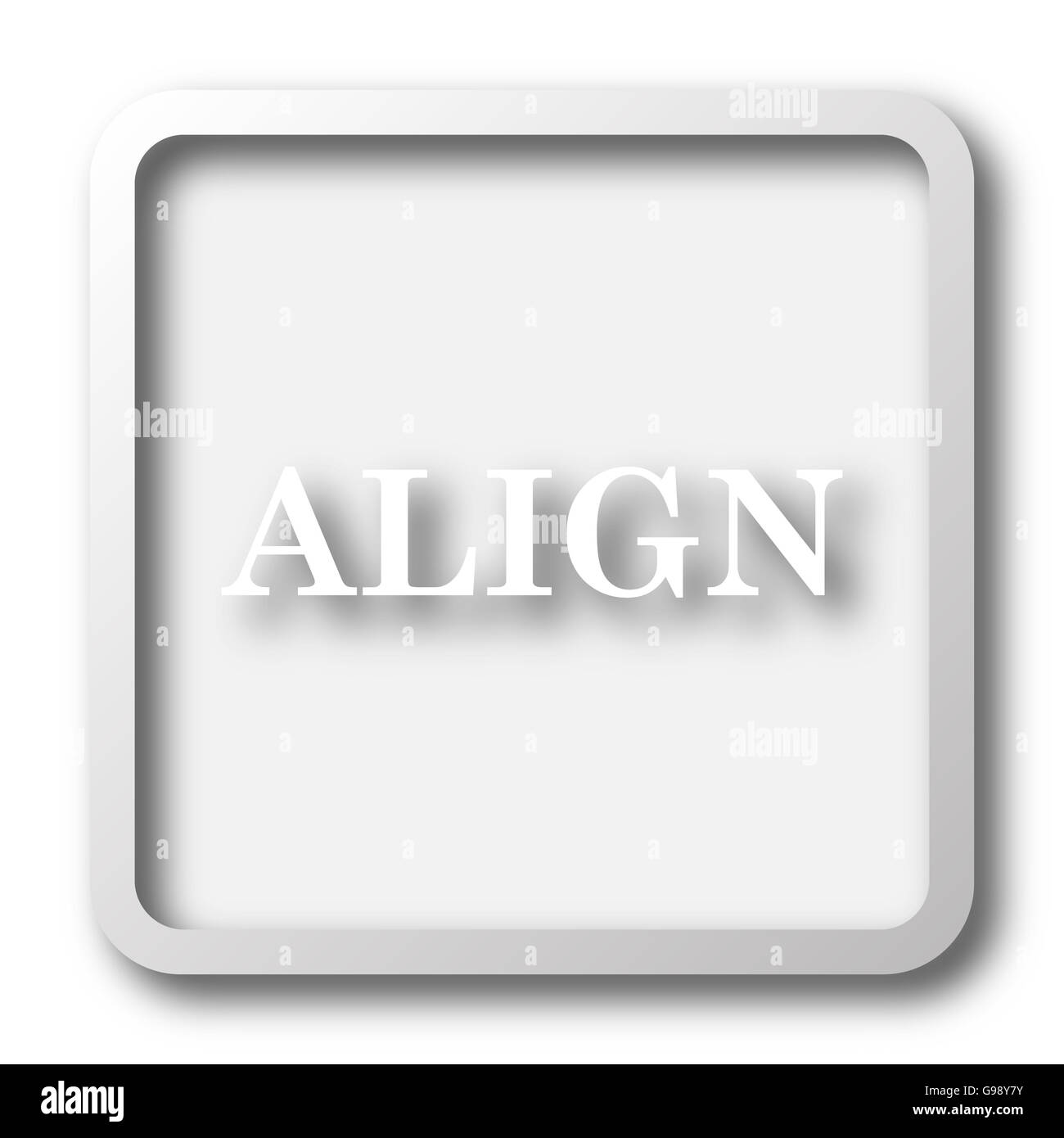 Align icon. Internet button on white background Stock Photo - Alamy