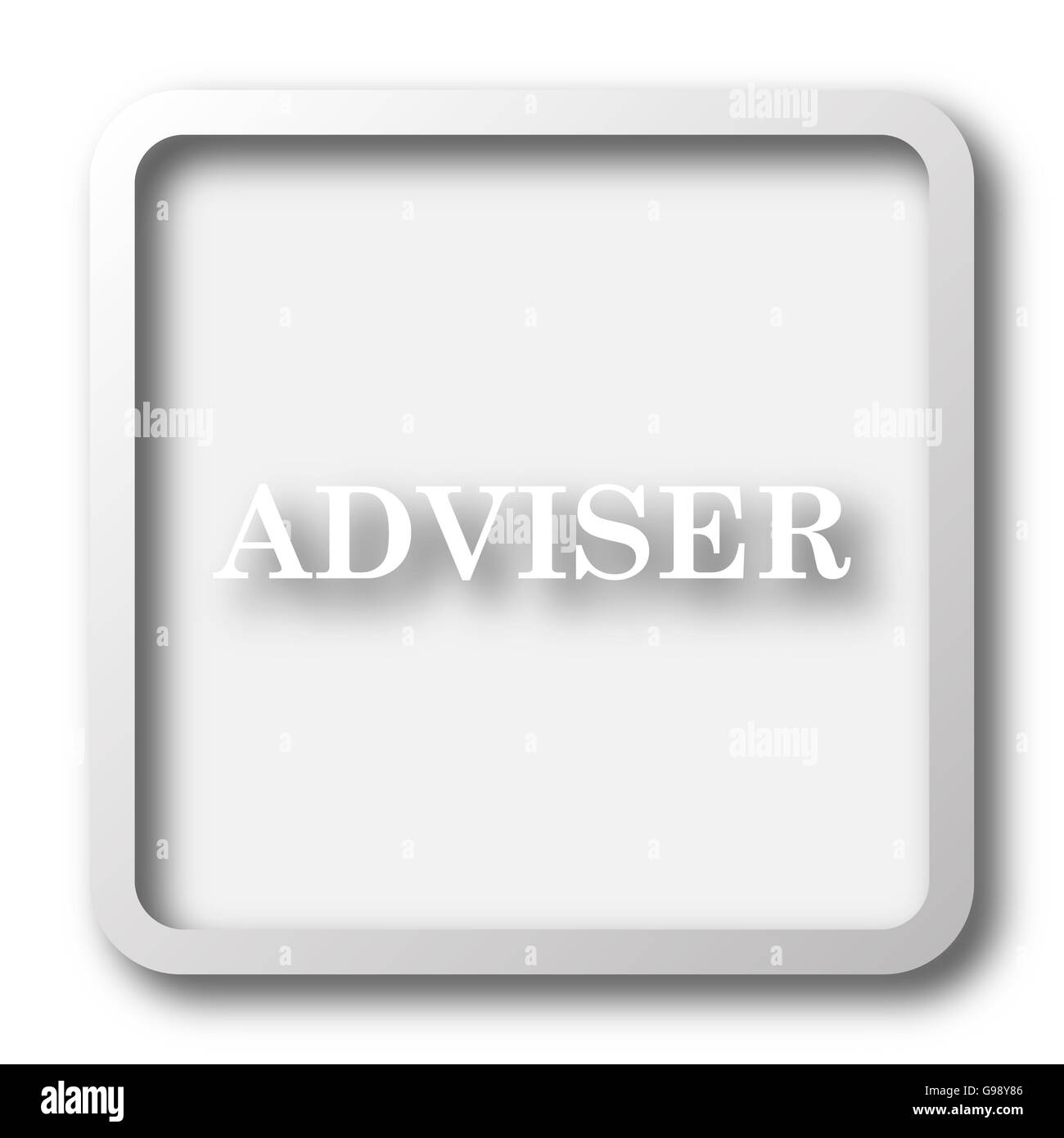 Adviser icon. Internet button on white background Stock Photo - Alamy