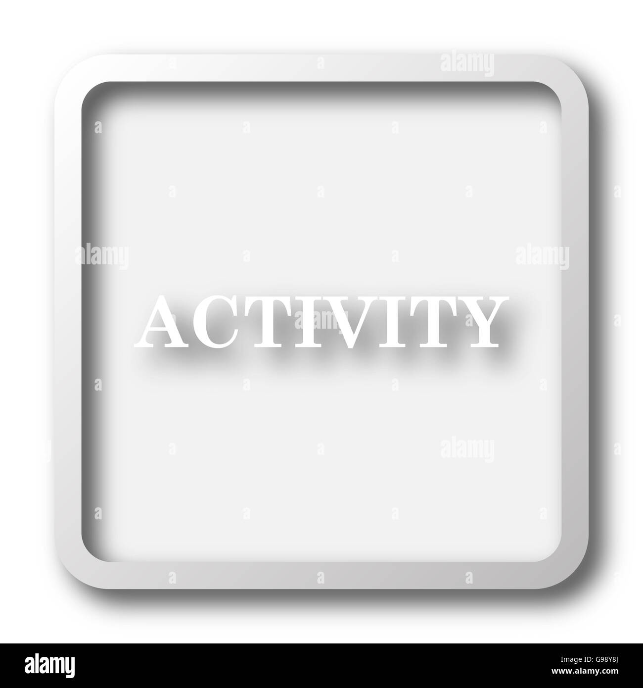 Activity icon. Internet button on white background Stock Photo - Alamy