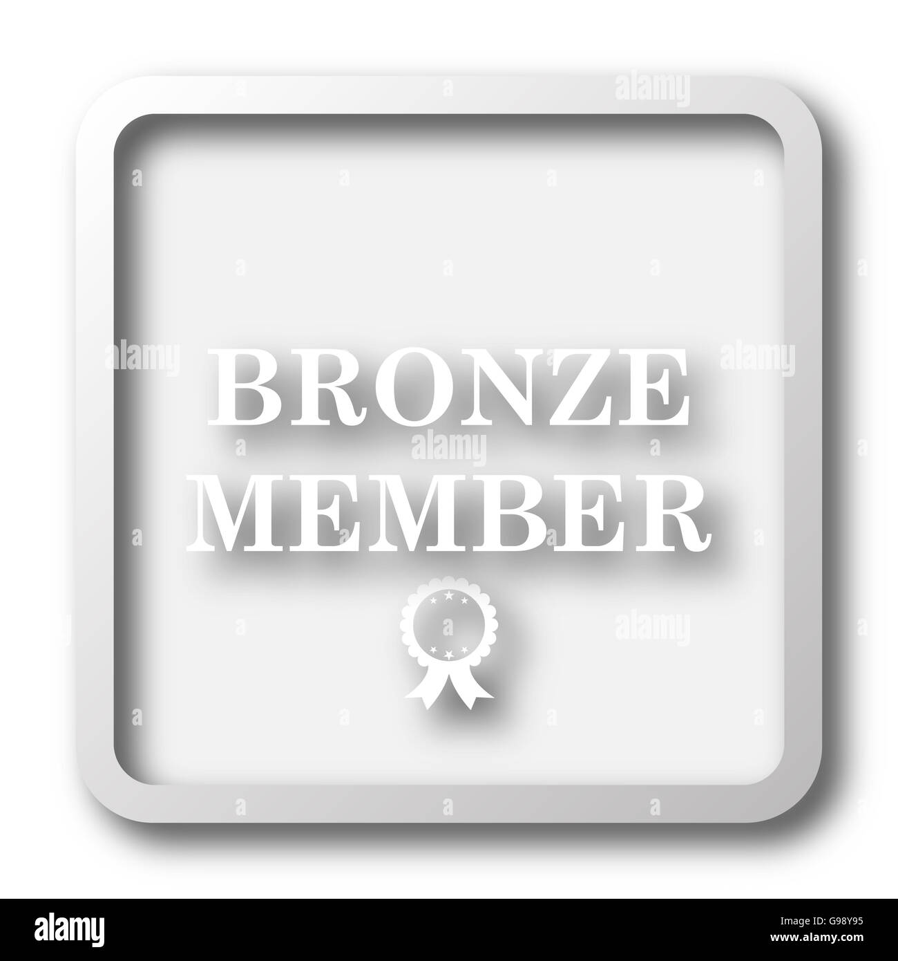 Bronze member icon. Internet button on white background Stock Photo - Alamy