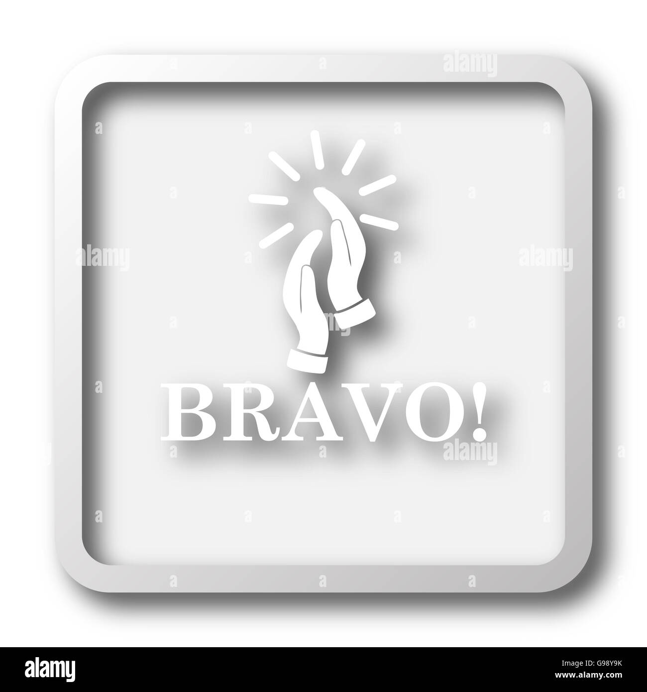 Bravo icon. Internet button on white background Stock Photo - Alamy