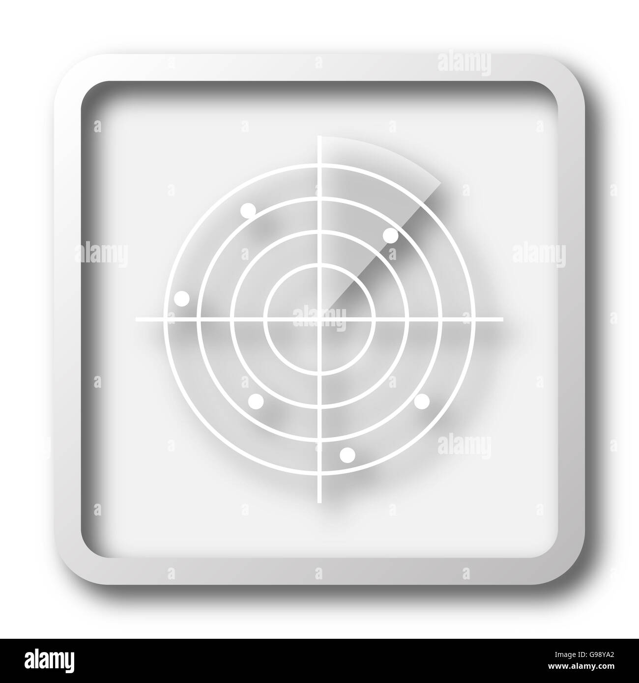 Radar icon. Internet button on white background Stock Photo - Alamy