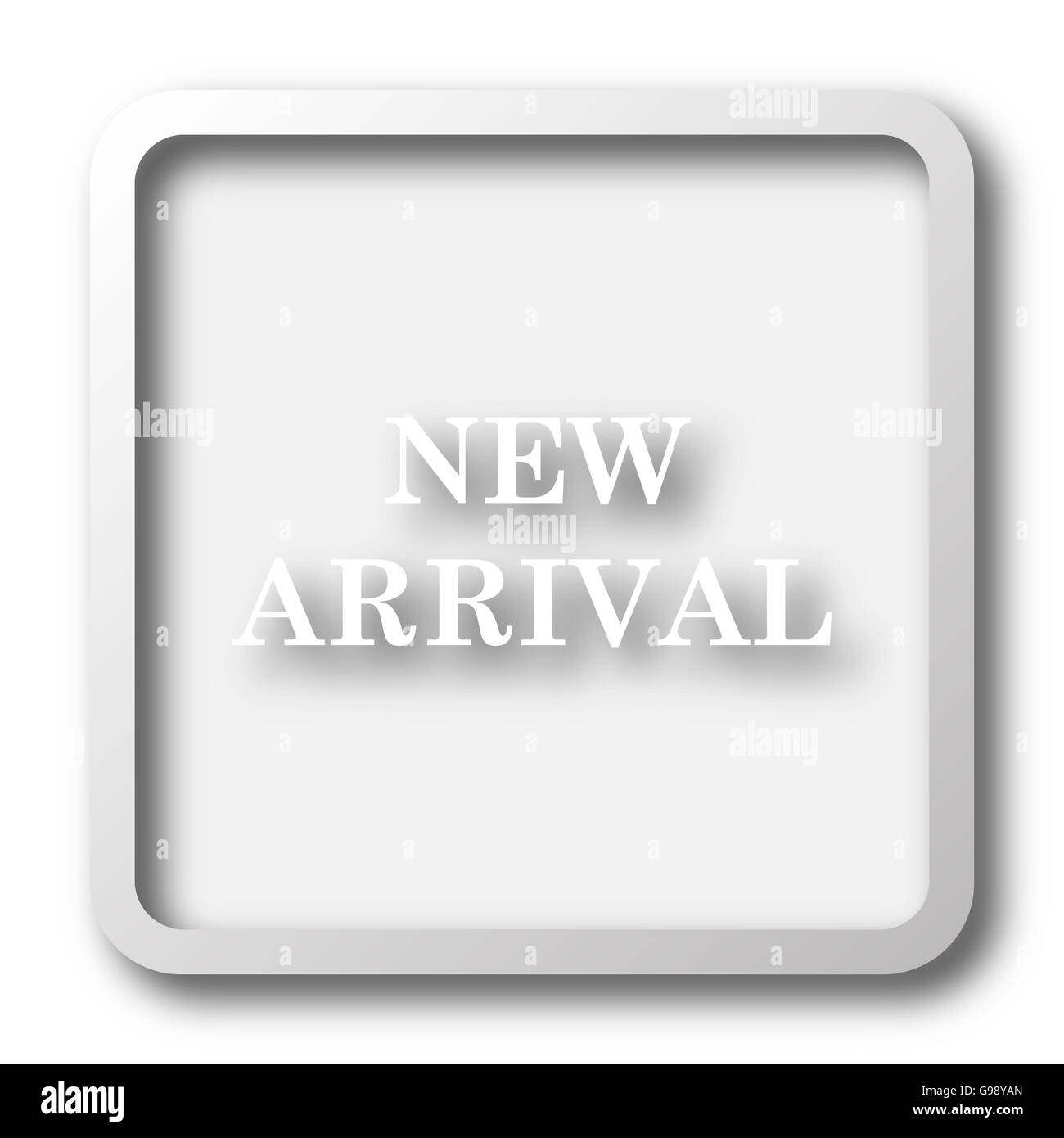 New arrival icon. Internet button on white background Stock Photo - Alamy