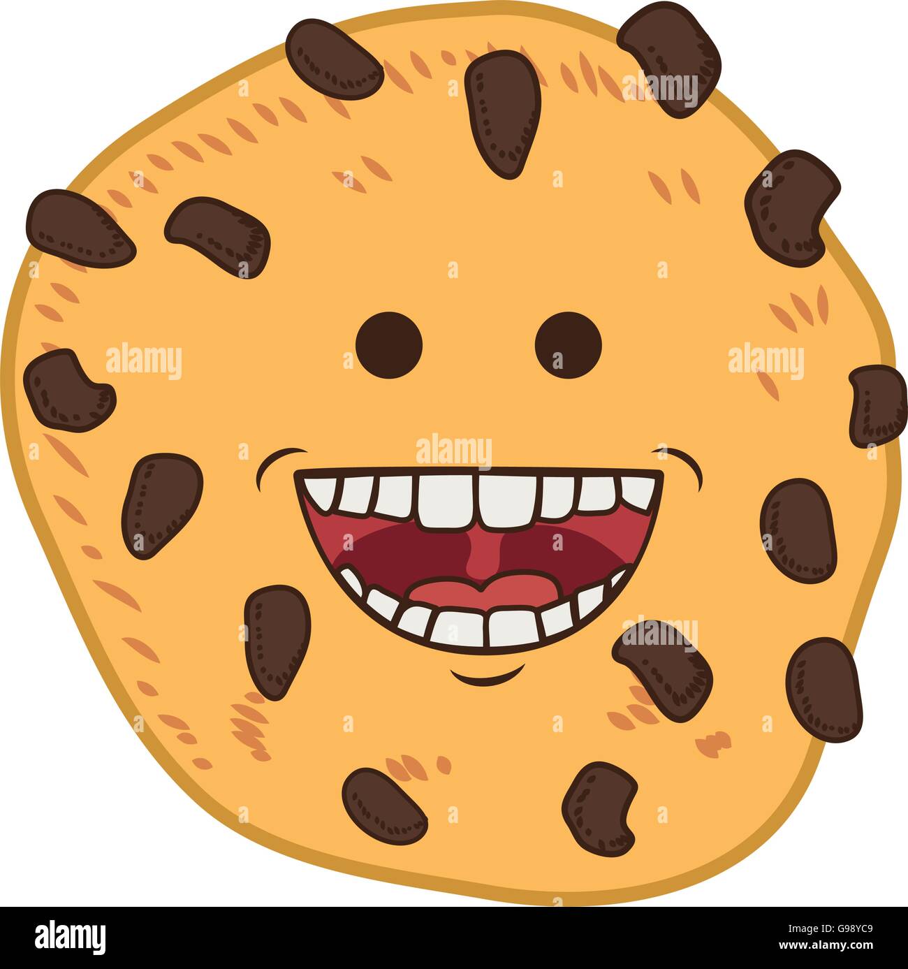 Cookie cartoon icon. Bakery design. Vector graphic Stock Vector Image ...