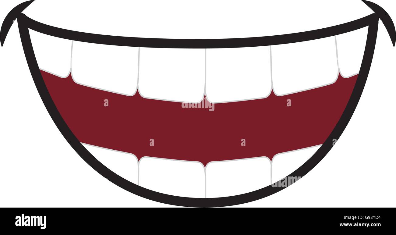 Smile Cartoon Icon Mouth Design Vector Graphic Stock Vector Image