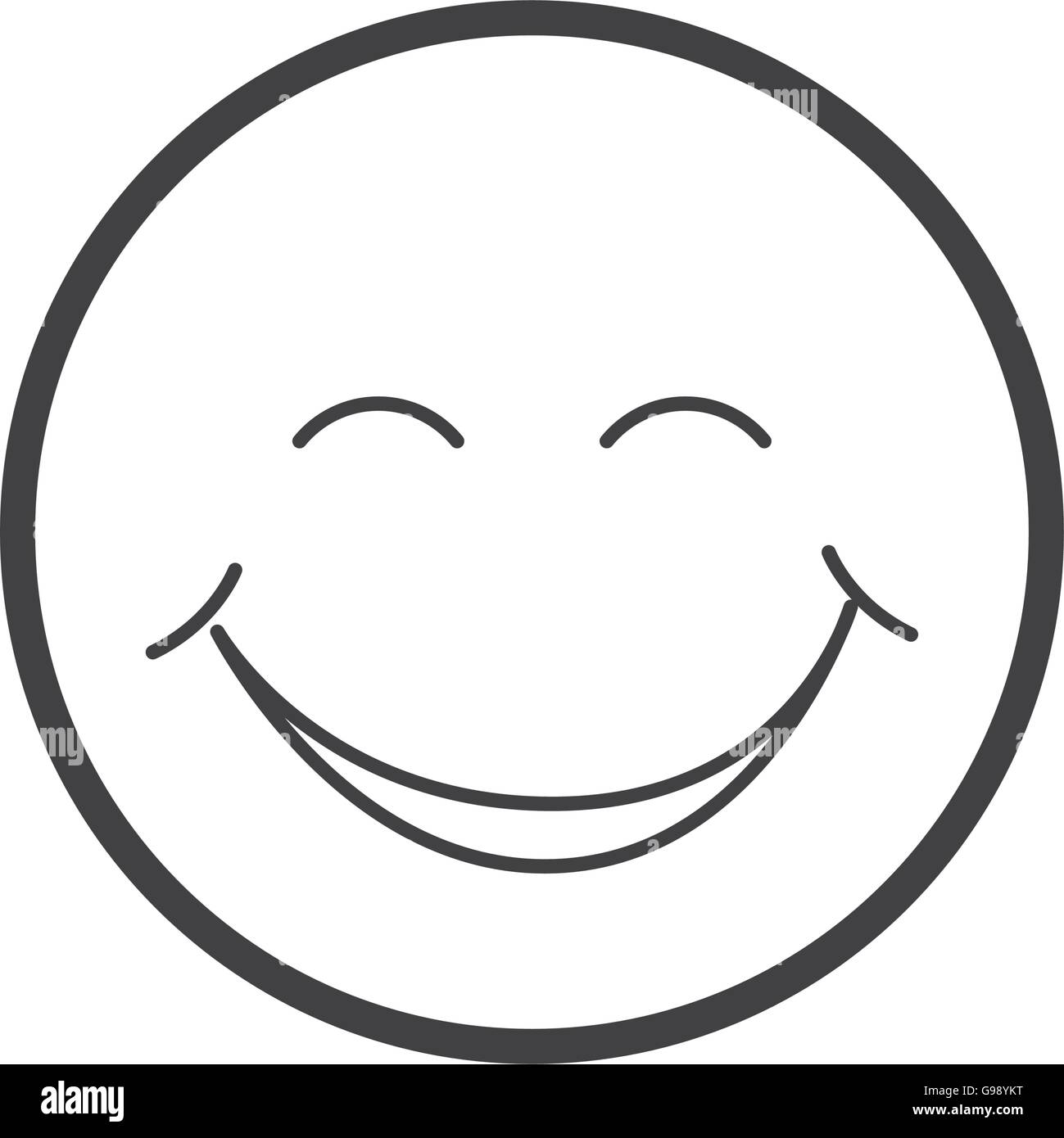 Cartoon face icon. Circle design. Vector graphic Stock Vector Image ...